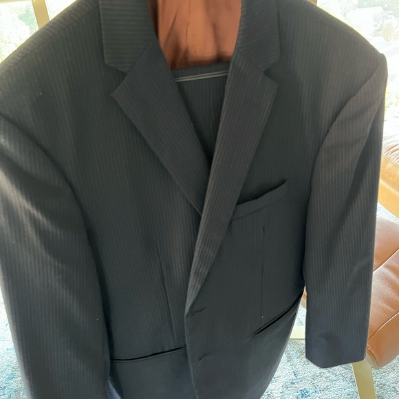 Suits & Blazers | Custom Jos A Bank Suit Black Pinstripe | Poshmark